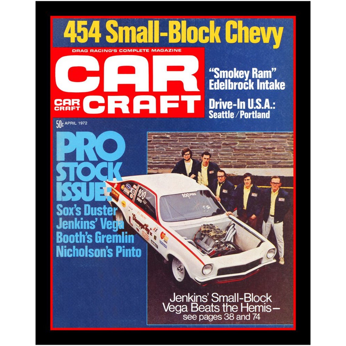 Bill Grumpy Jenkins' 1972 Pro Stock Chevy Vega Canvas - Etsy