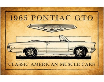 Pontiac GTO - Art Print - Etsy