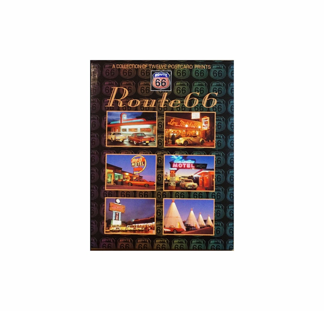 Vintage Route 66 Car Postcards, Collection of 12 Rt 66 Collectible 4 X ...