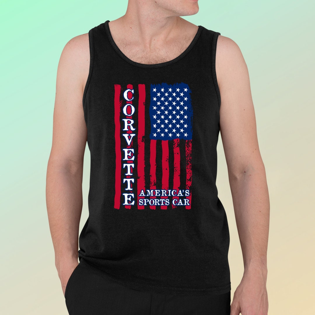 Corvette Flaq Tank Top, American Flag Tank Top, 4 Colors, Sizes Sm to ...