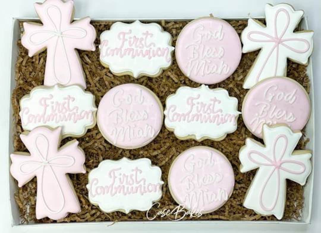 First Communion Sugar Cookies - 1 Dozen - Etsy
