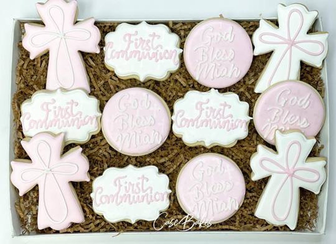 First Communion Sugar Cookies 1 Dozen - Etsy