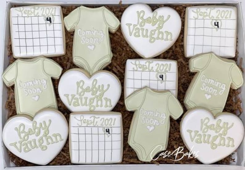 Baby Coming Soon Announcement Sugar Cookies - 1 Dozen - Etsy