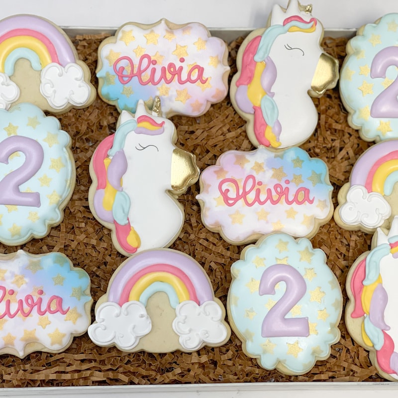 Unicorn Cookies - Etsy