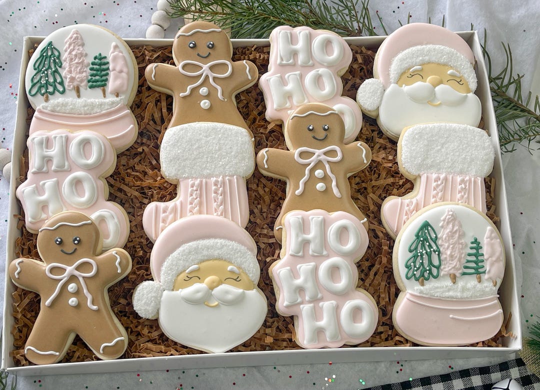 Gingerbread Christmas Wishes Decorated Sugar Cookies - 1 Dozen - Etsy