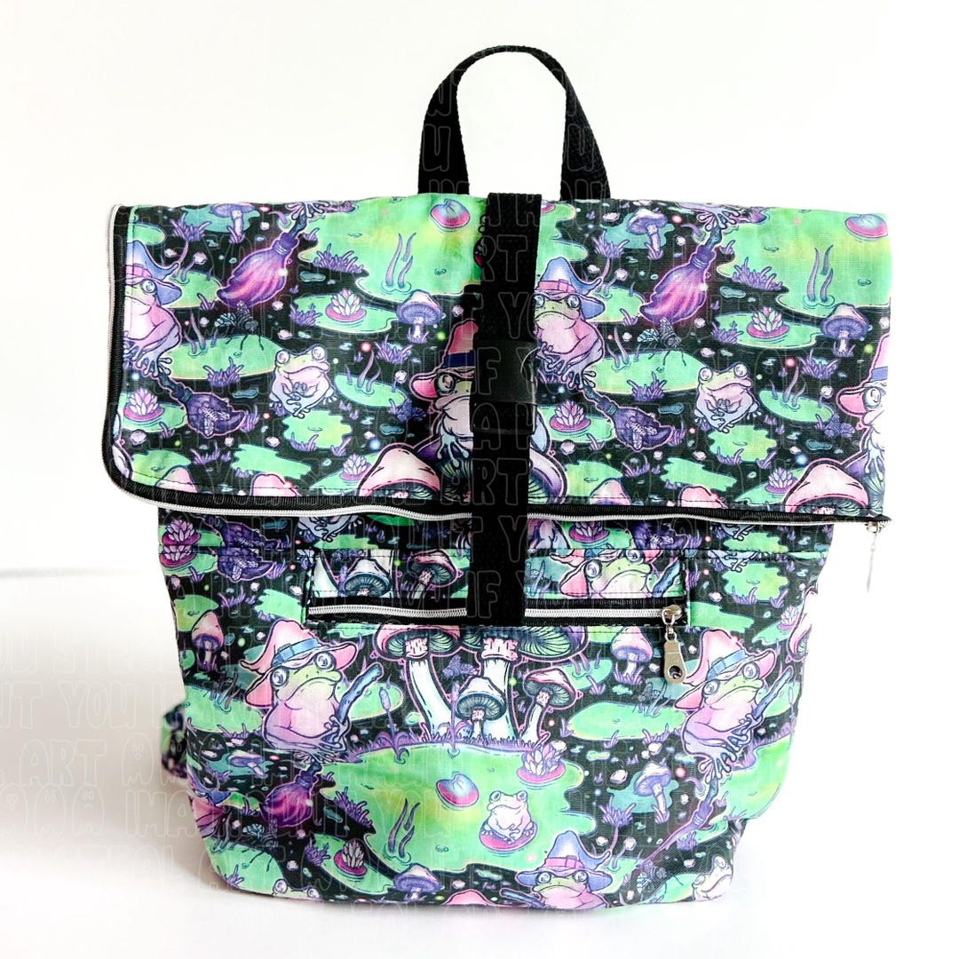 Zipper Backpack Bog Frogs Backpack Kids Backpack Utility Backpack Fall ...