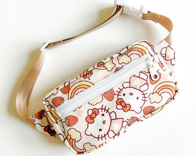 Kids Fanny Pack - Boho Kitty Fanny Pack - Belted Waist Bag - Kids Hip ...
