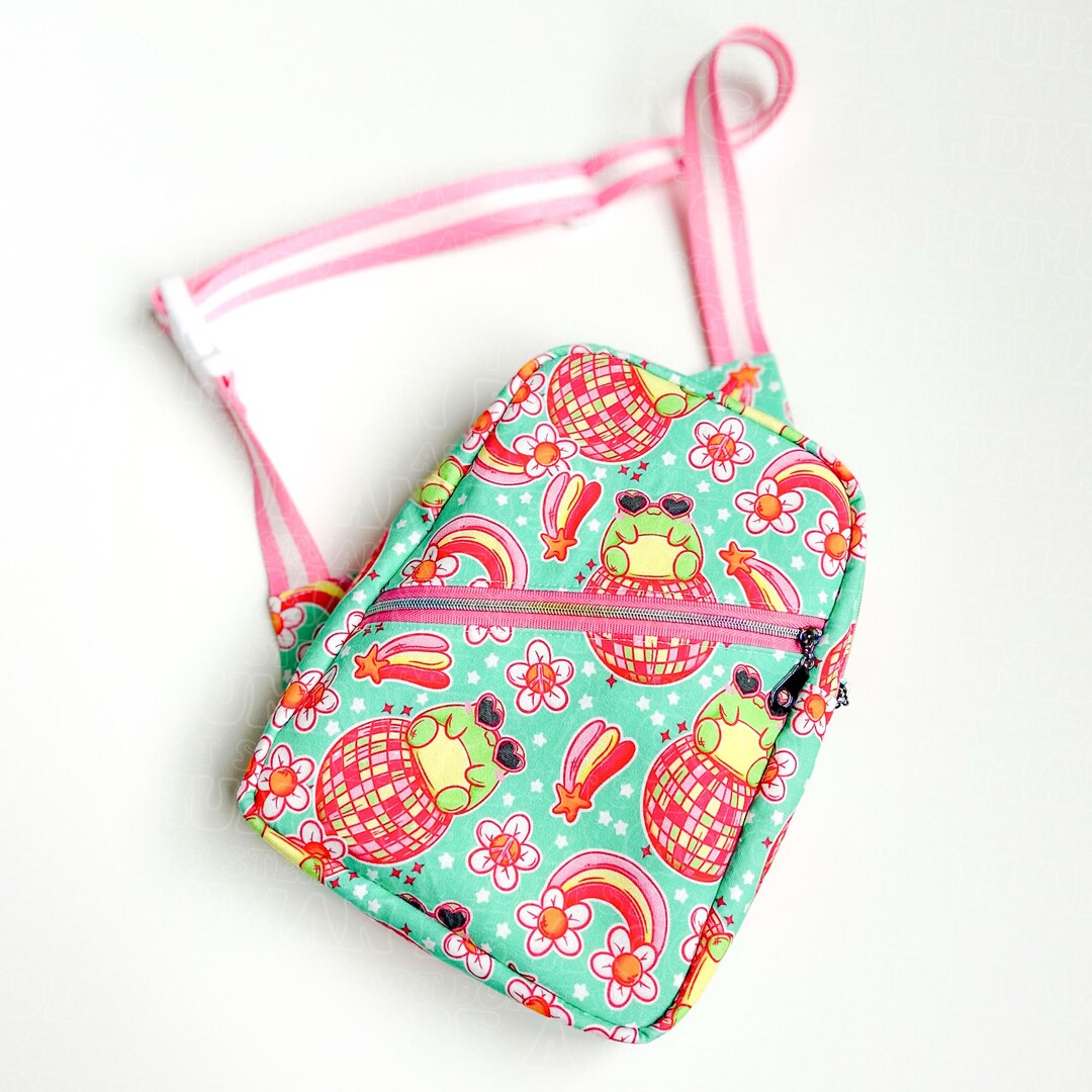 Kids Sling Pack - Child Sling Backpack - Kids Sling Bag - Groovy Frogs ...