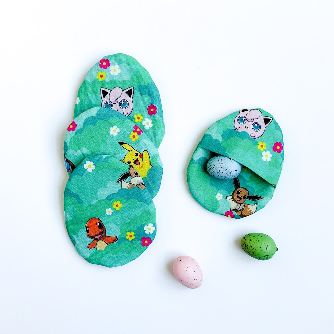 Set of Four Fillable Fabric Eggs - Reusable Easter Egg - Fabric Easter ...