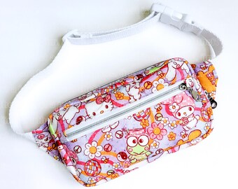 Kids Fanny Pack Boho Kitty Fanny Pack Belted Waist Bag Kids Hip Bag ...