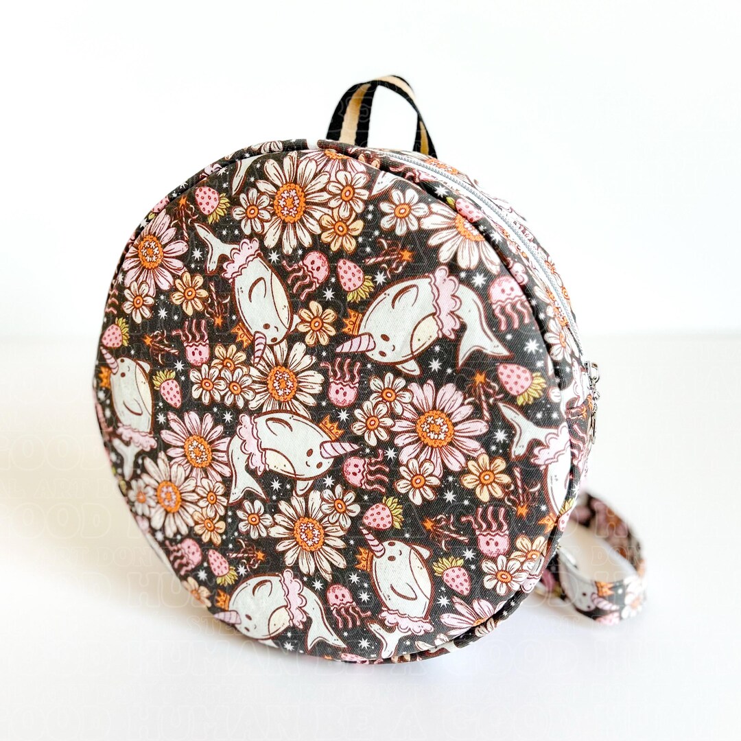 Circle Backpack - Princess Narwhal Zipper Backpack - Kids Backpack ...