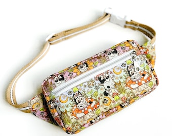 Kids Fanny Pack Boho Kitty Fanny Pack Belted Waist Bag Kids Hip Bag ...