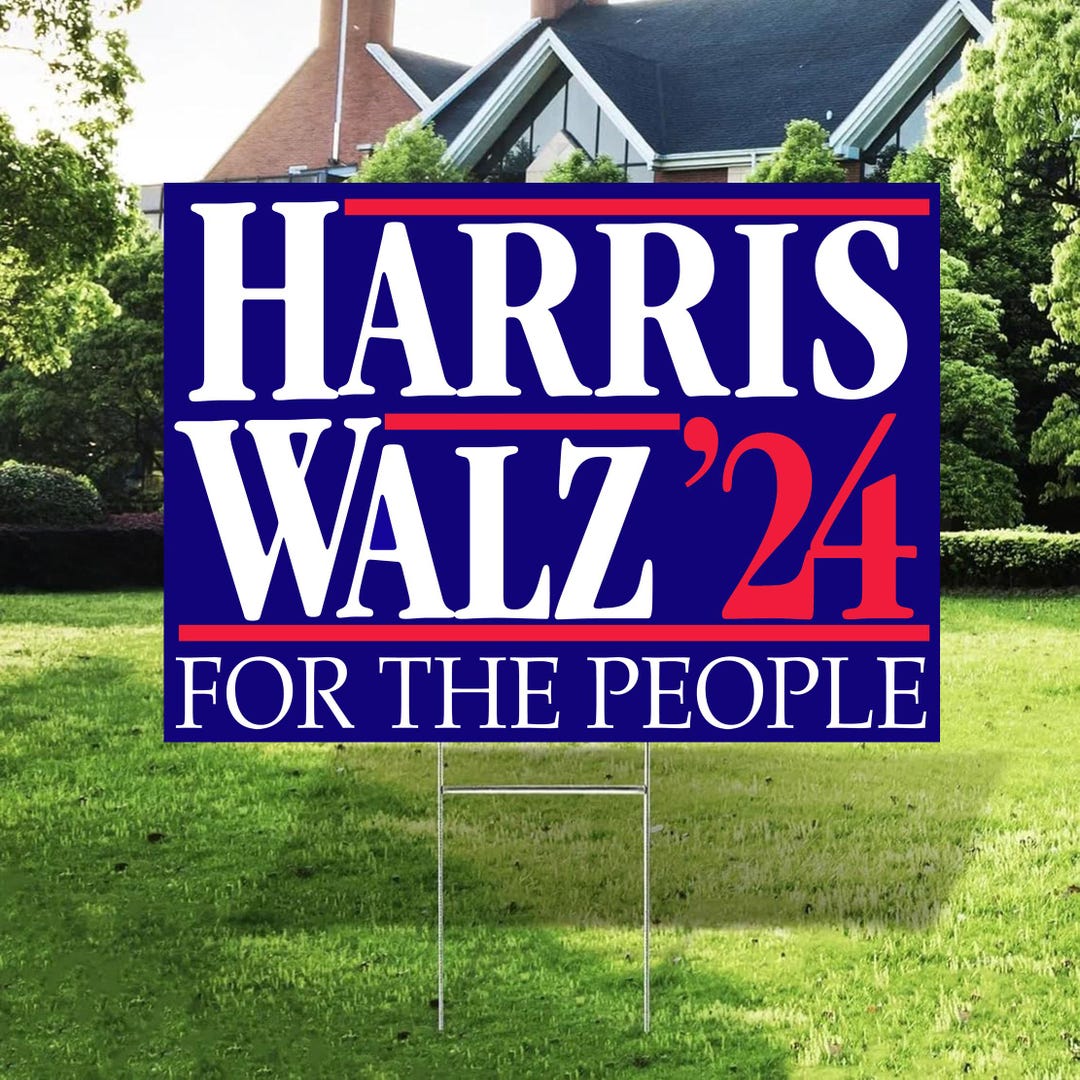 Harris Walz Werbeschild Harris Walz 2024 Werbeschild Kamala Harris ...