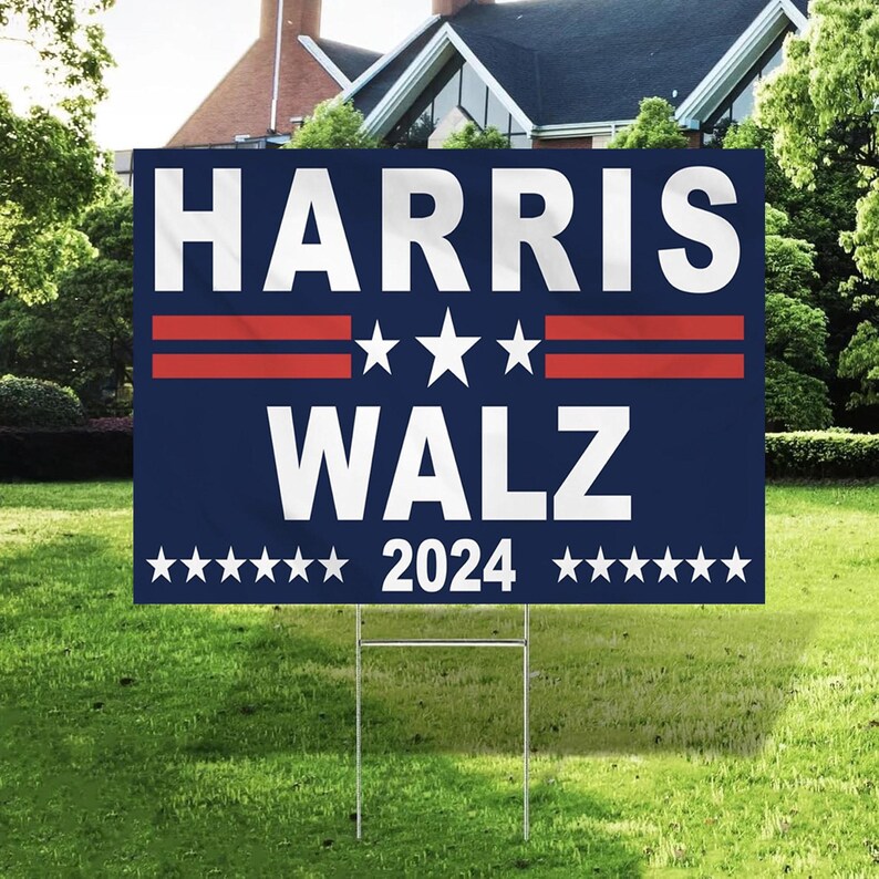 Kamala Harris Tim Walz Waltz Yard Sign Election 2024 for Democracy ...