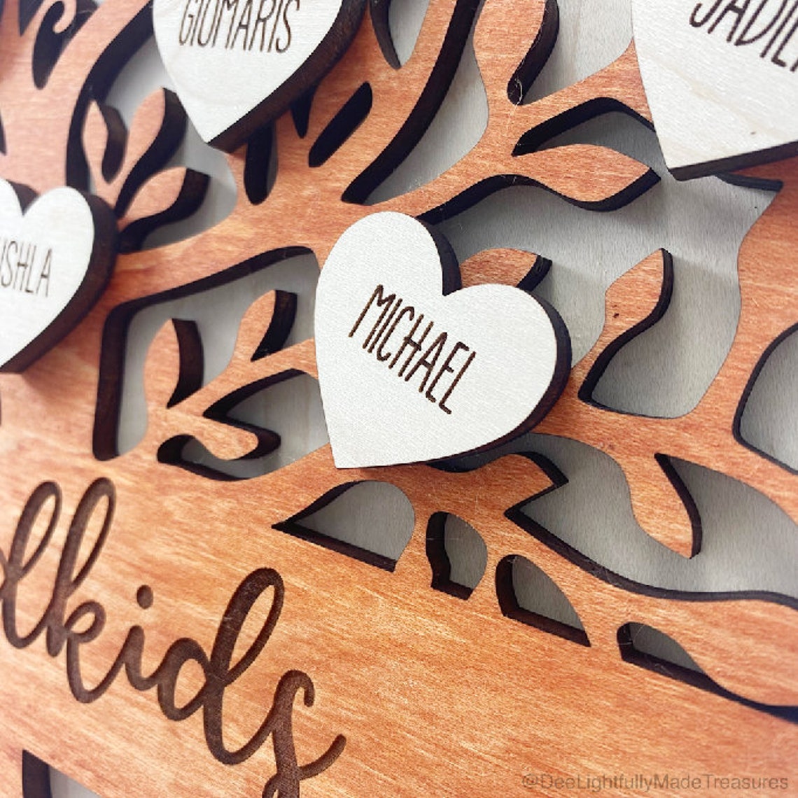 Family Tree Round Sign Family Tree Wood Round Mother's | Etsy