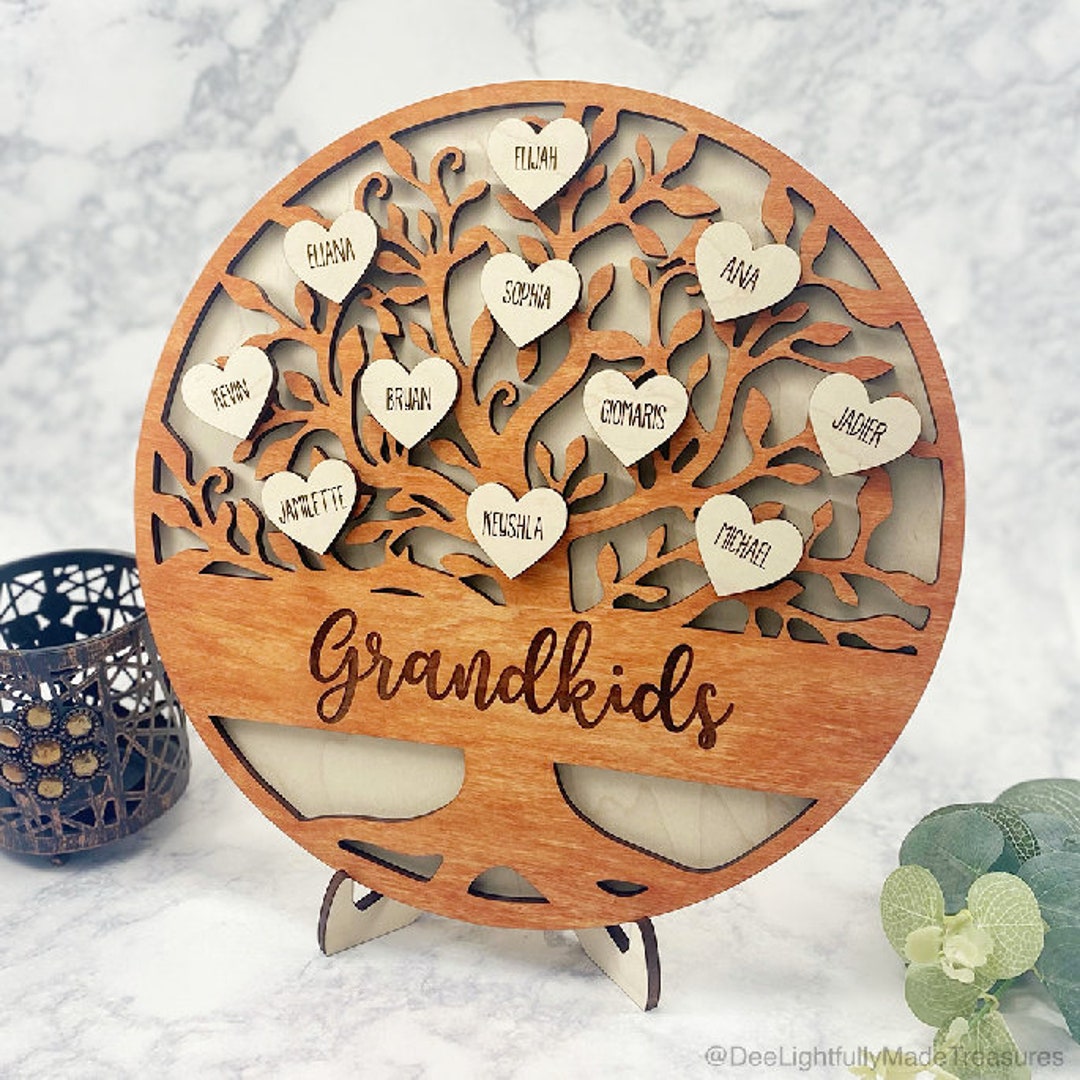 Family Tree Round Sign, Family Tree Wood Round, Mother's Day Family ...