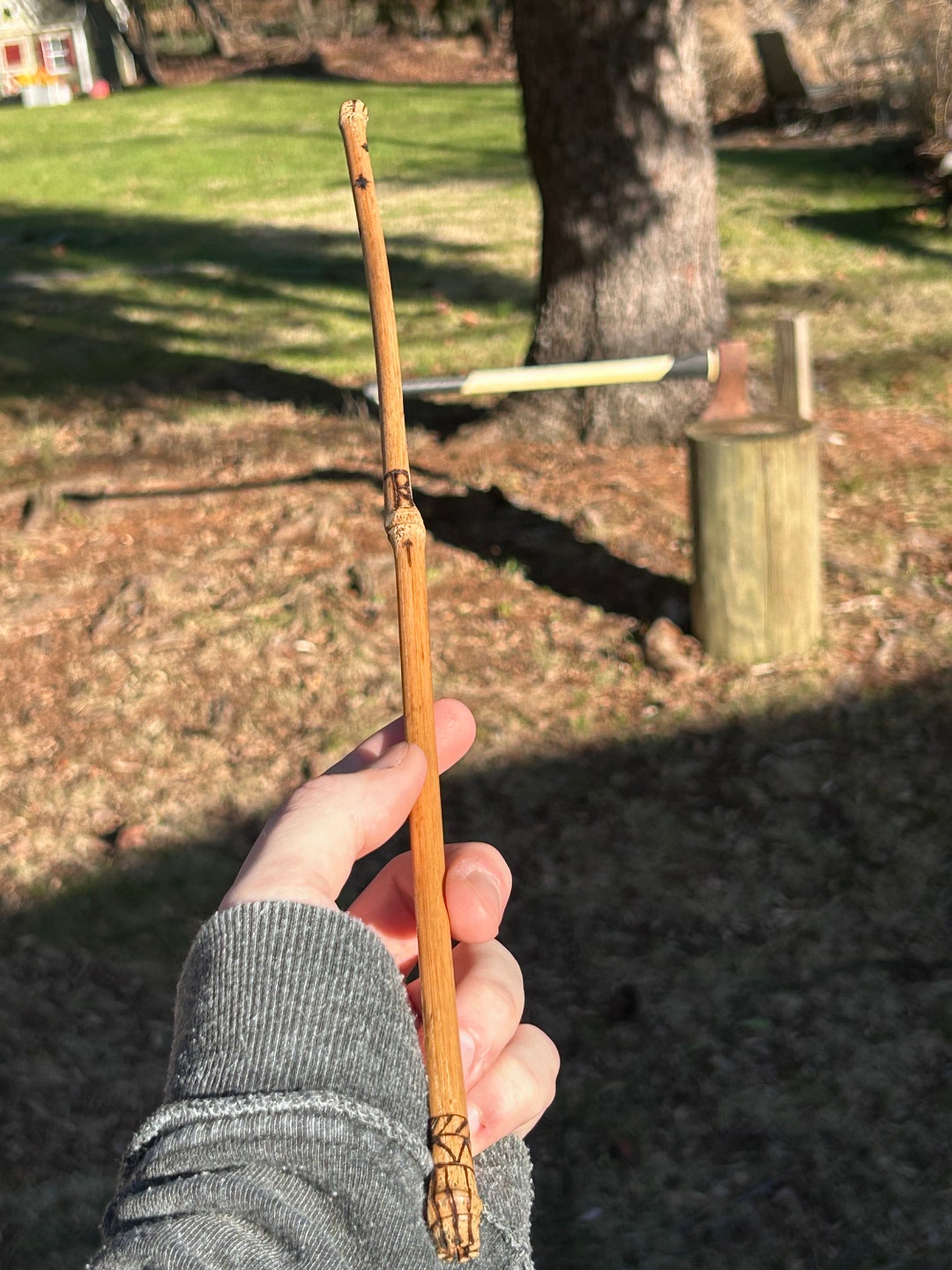 Small Bamboo Star-burnt Wand - Etsy