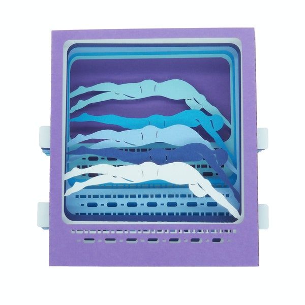 Swimming Pop up Card - Etsy