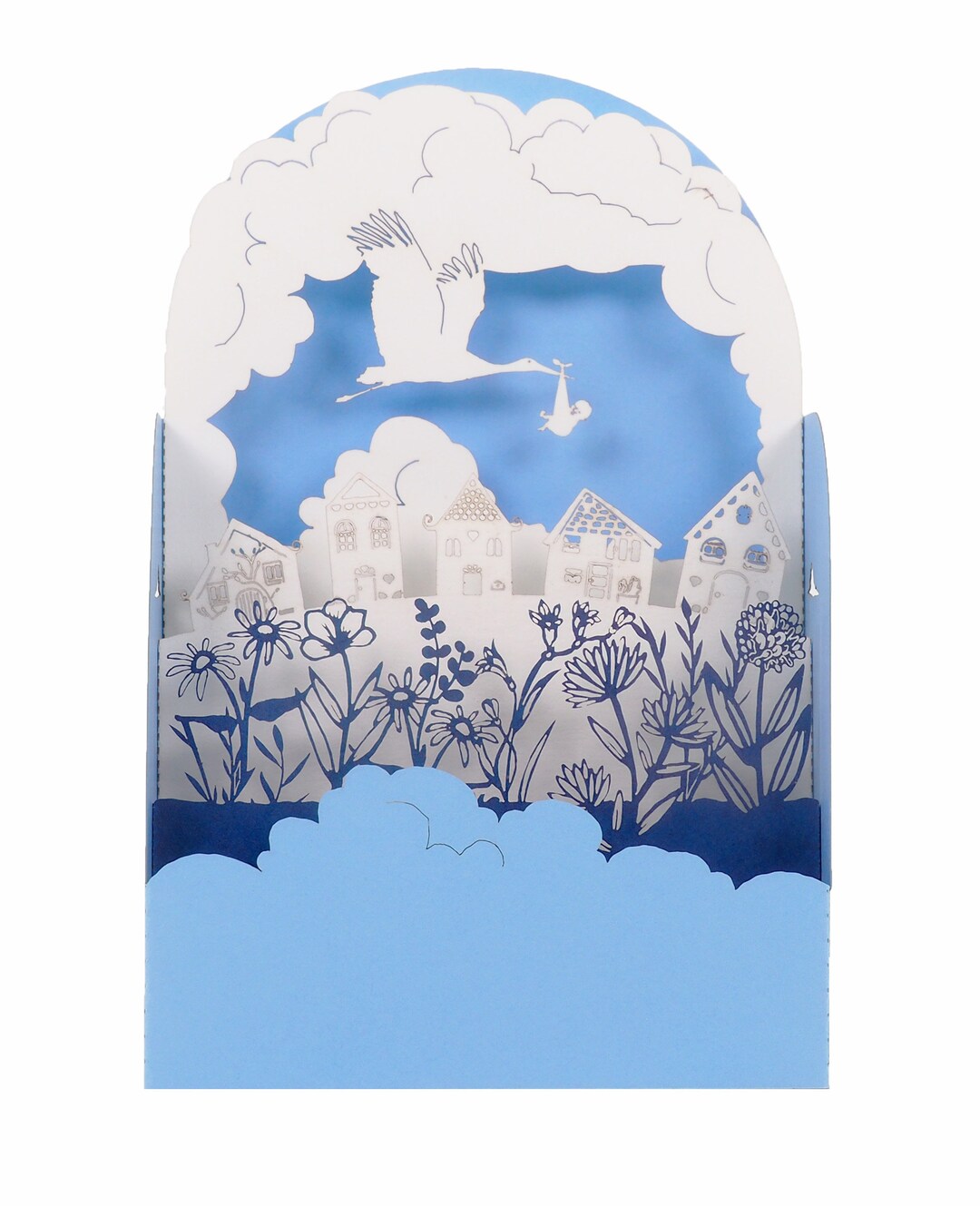 3D Greeting Card, Pop up "welcome to Blue" - Etsy