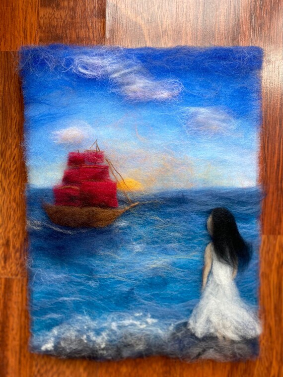 Home Decor Wool Artwork Wool Art Wool Painting Gifts Warm | Etsy UK