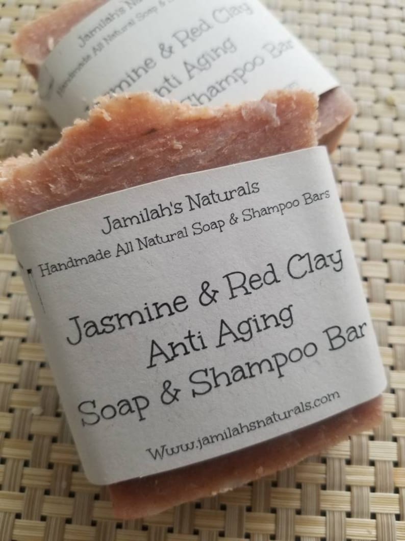 Jasmine and Red Clay Soap and Shampoo Bar - Etsy