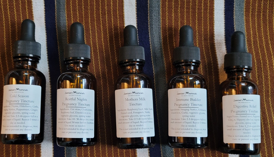 Pregnancy Tinctures Immunity, Digestion, Insomnia, Mothers Milk, Cold ...