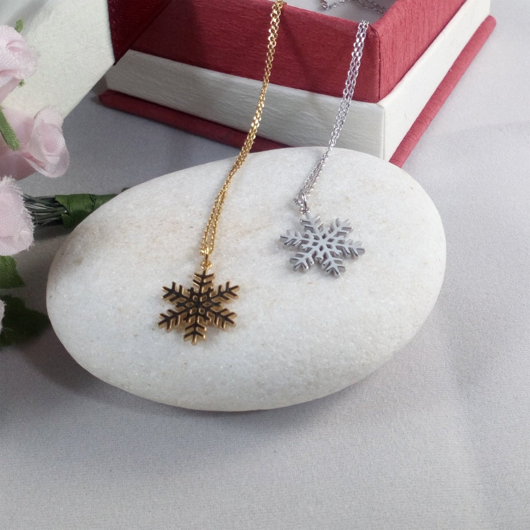 Gold Snowflake 14K Charm 14k Solid Yellow Gold Snowflake - Etsy