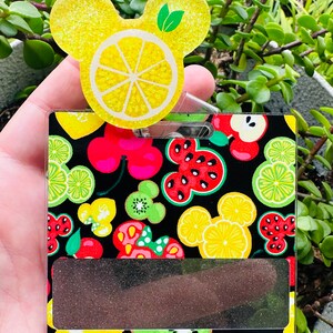 Fruit Mouse Head Badge Buddy With Matching Badge Reel - Etsy