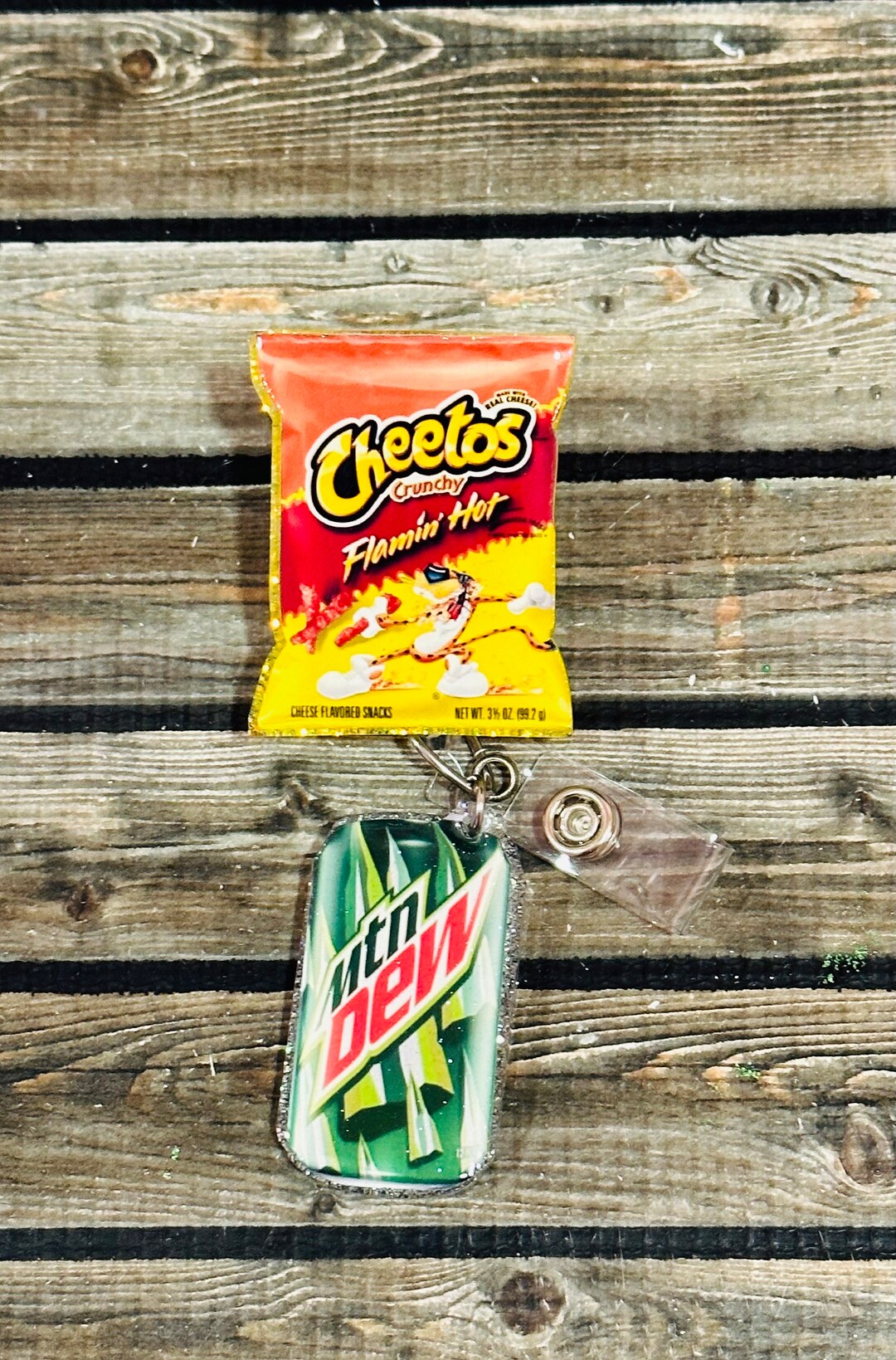 Snack Badge Reel With Charm - Etsy