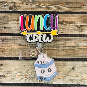 Lunch Crew Badge Reel With Charm - Etsy