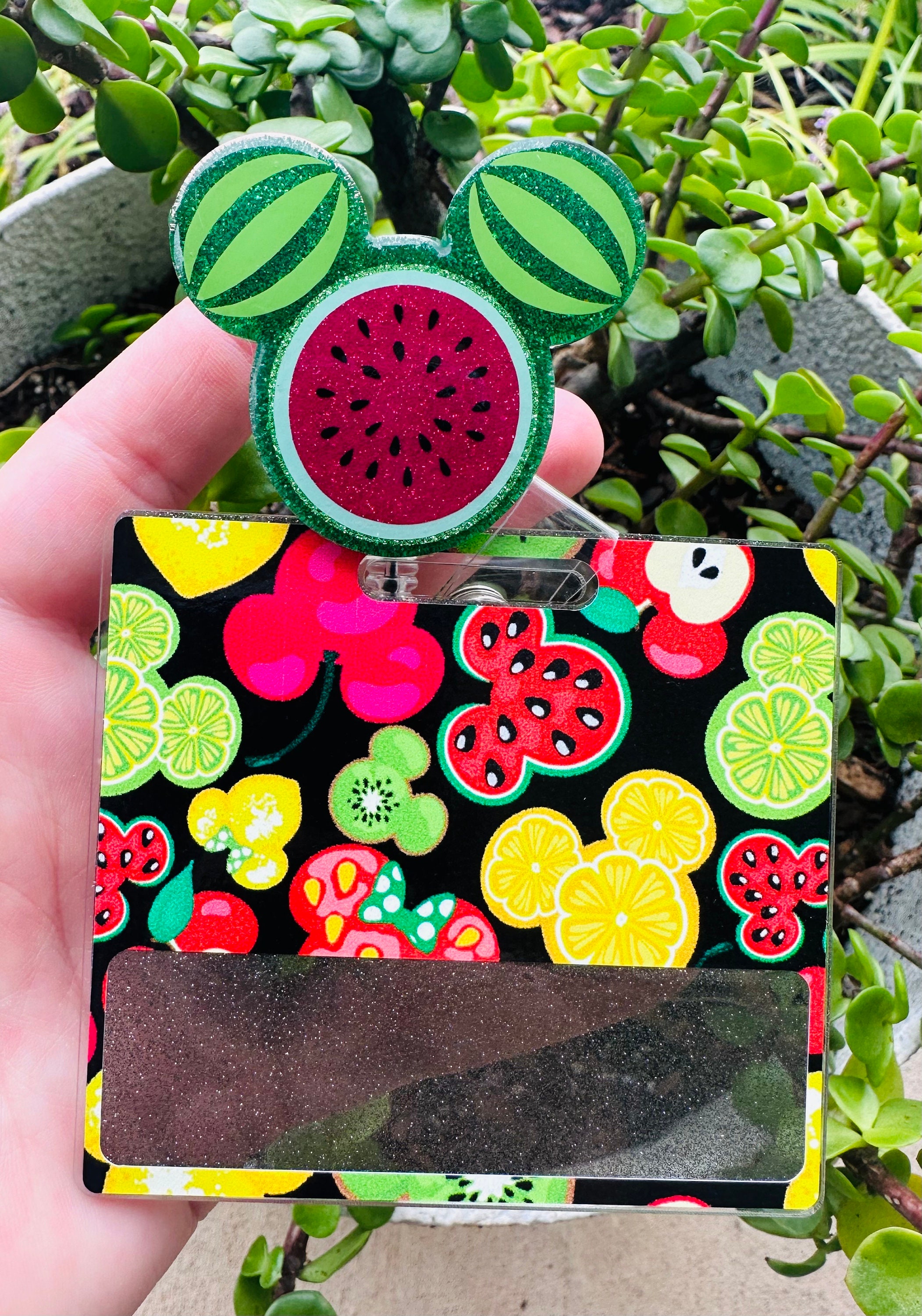 Fruit Mouse Head Badge Buddy With Matching Badge Reel - Etsy