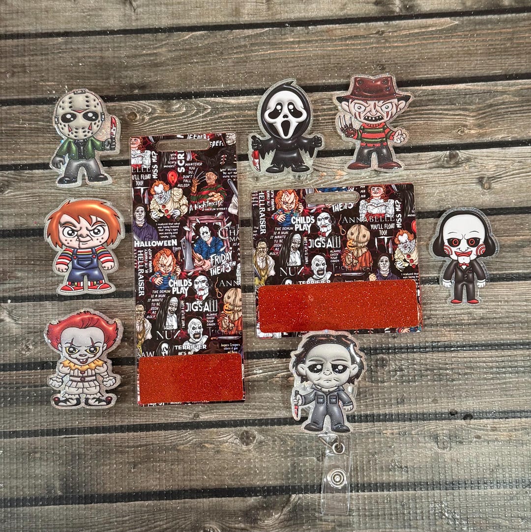 Scary Movie Badge Buddy With Matching Badge Reel - Etsy