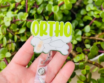 Orthopedic Badge Reel,iridescent Glitter,ortho Badge Reel,glitter Badge ...