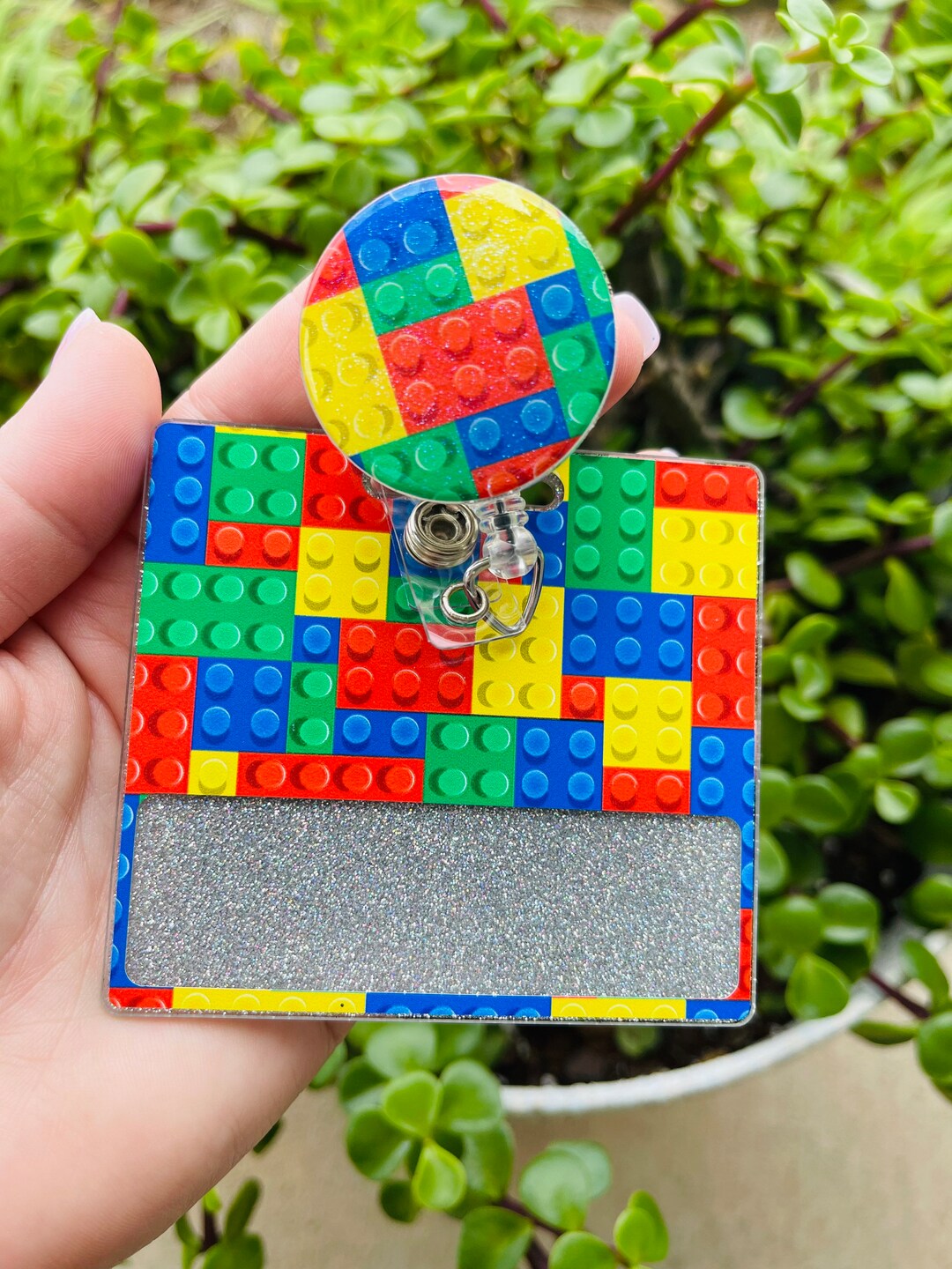 Bricks Badge Buddy With Matching Badge Reel - Etsy
