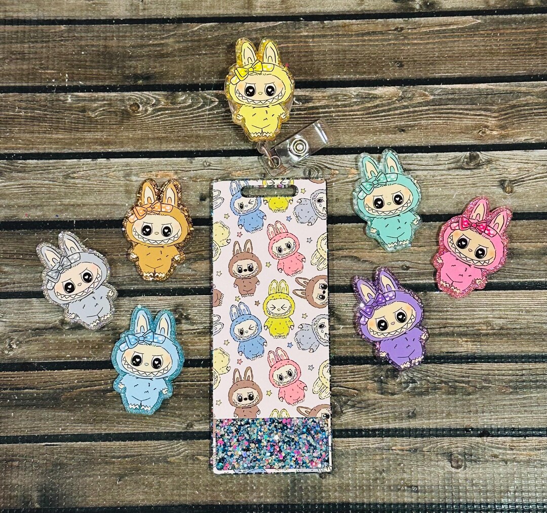 Plush Toy Monster Badge Buddy With Matching Badge Reel - Etsy