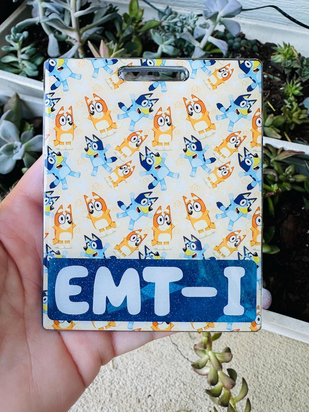 Blue Dog Character Badge Buddy - Etsy