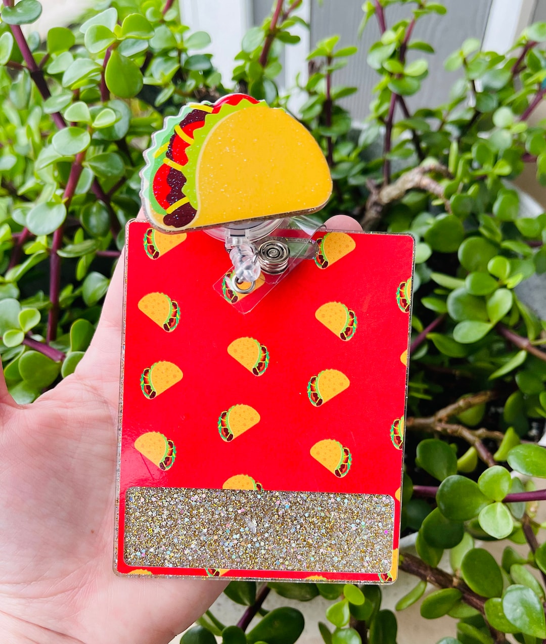 Taco Badge Buddy With Matching Badge Reel - Etsy