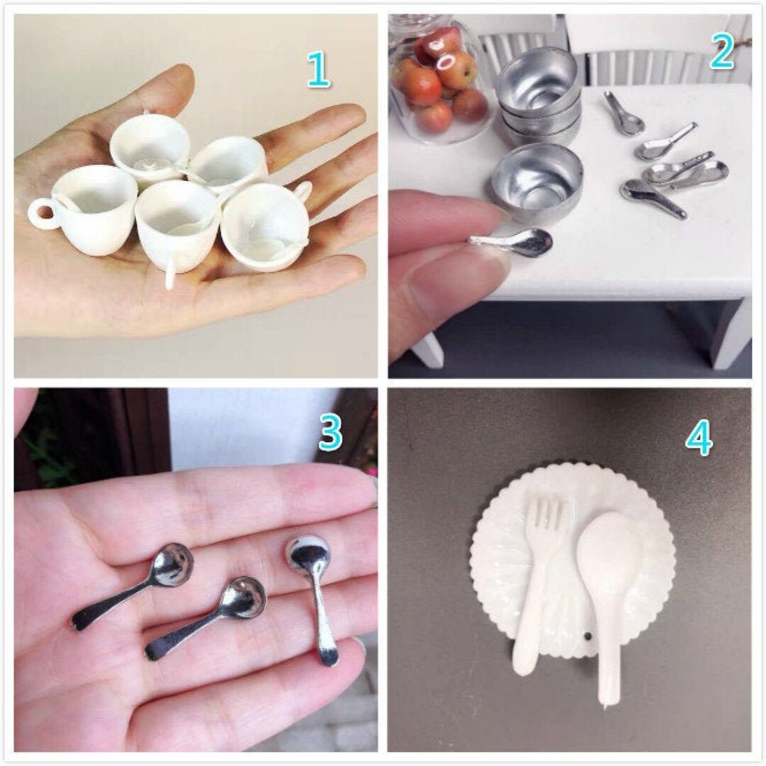 Real Mini Food Cooking Accessories Spoon Bowl Sauce Cup Plate - Etsy