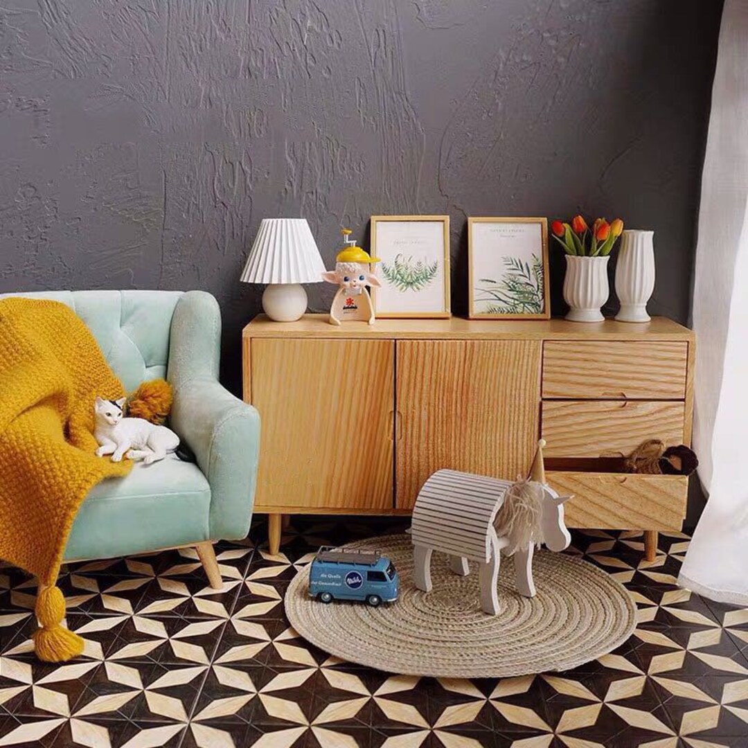 1/6th Miniature Side Table Cabinet Sideboard for Dollhouse - Etsy