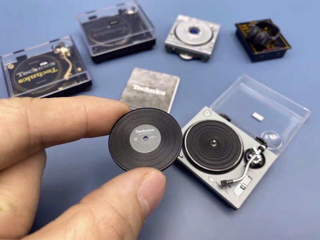 Five Units Technics Miniature Collection DJ Record Player Figure ...