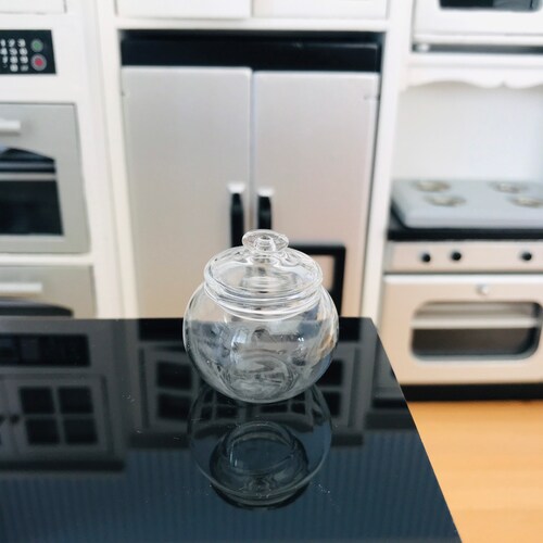 MINIATURE Cookie Jar Glass Jar With Lid Miniature Decor - Etsy