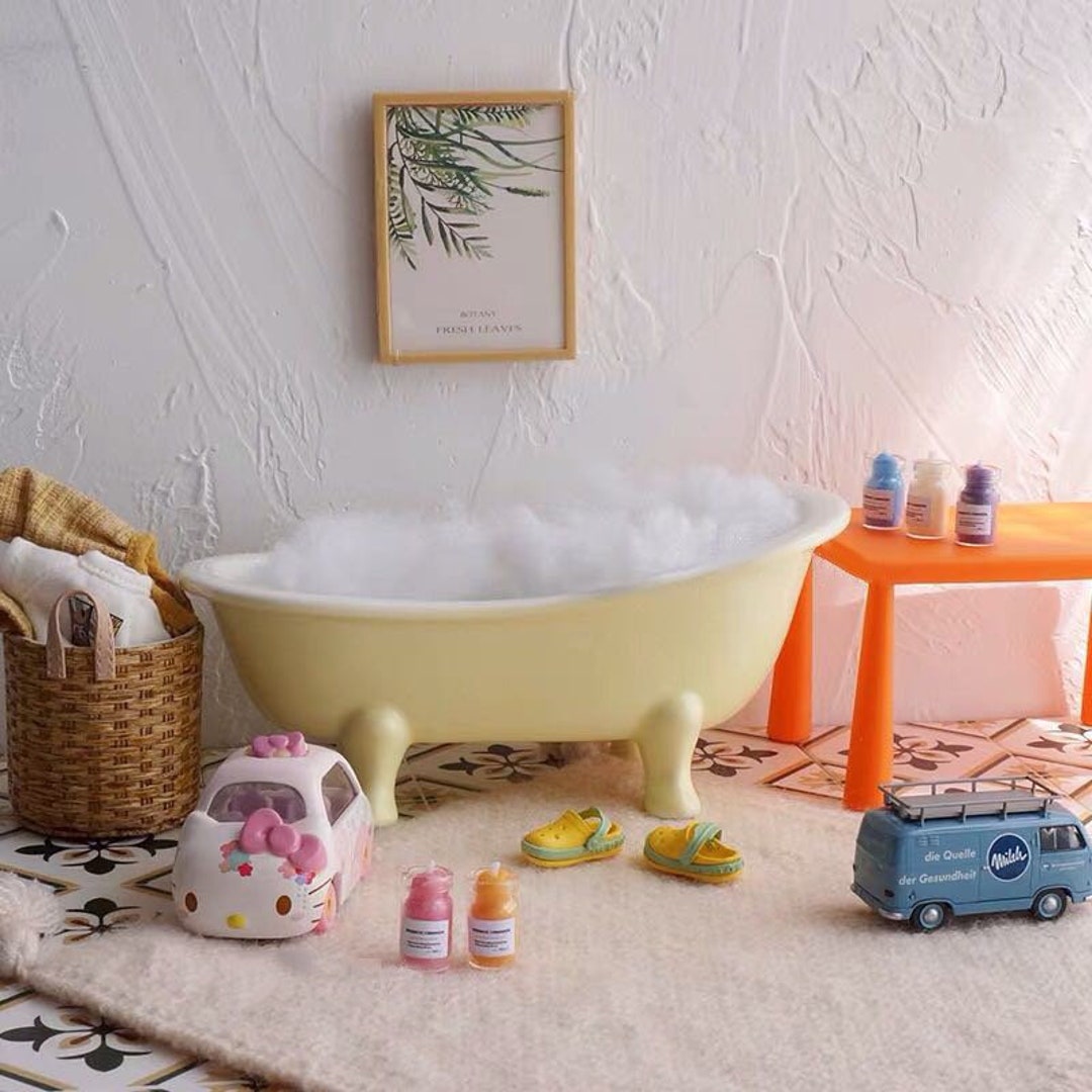 1:12 Scale Miniature Ceramic Bathtub Dolls House Bathroom - Etsy