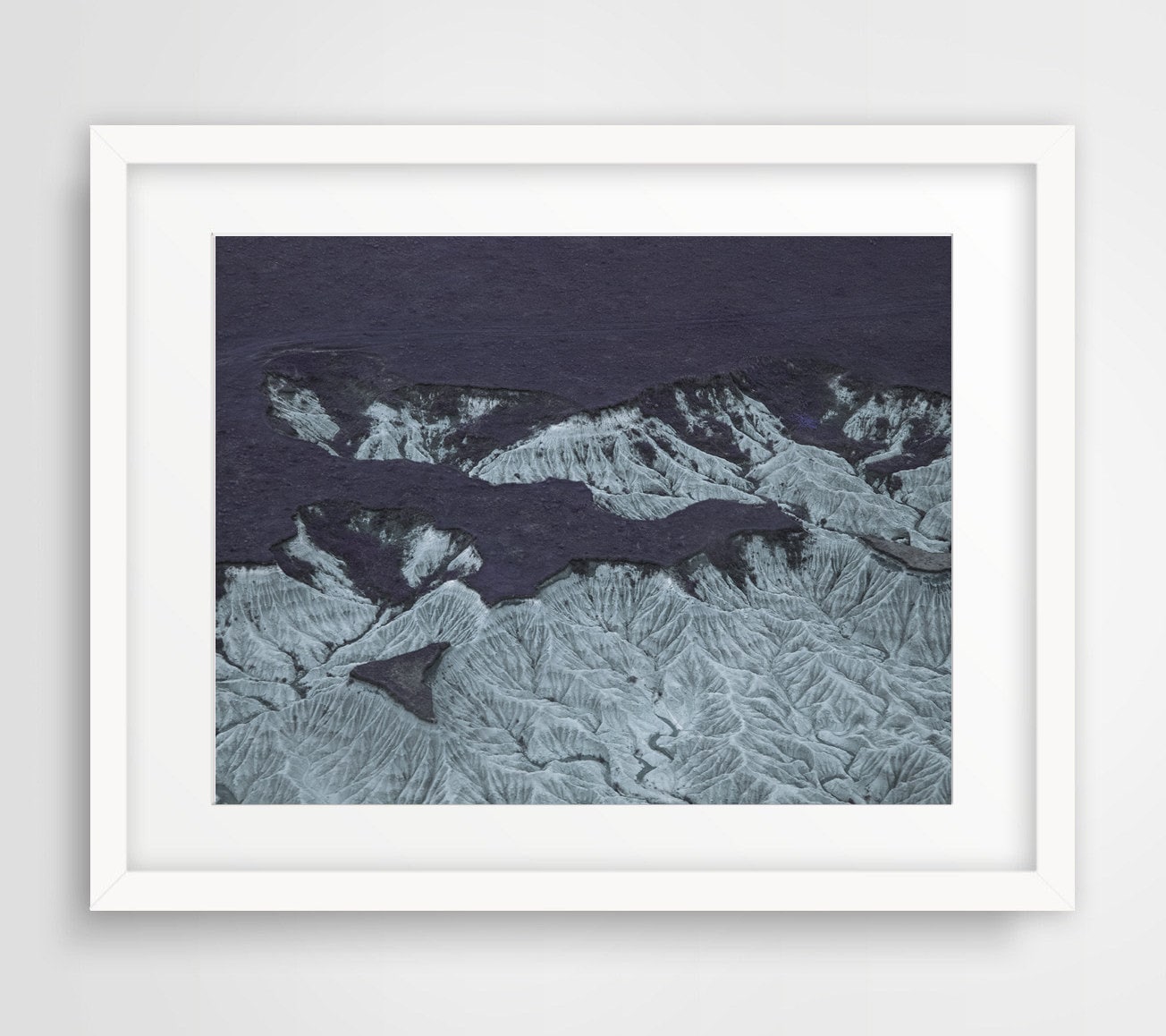 Cobalt Badlands Poster, Original Printable Nature Photo, Modern Minimal ...