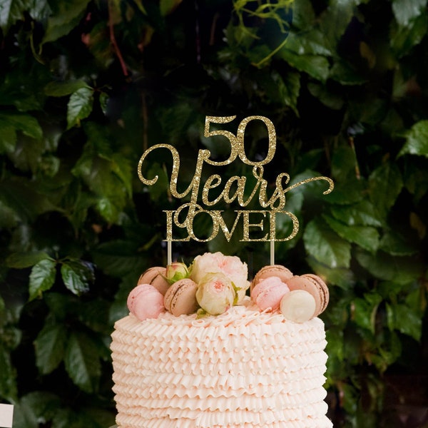 50th Anniversary Cake Topper - Etsy