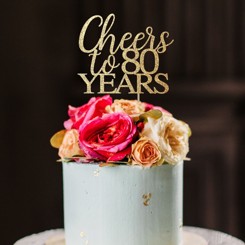 80 Cake Topper - Etsy