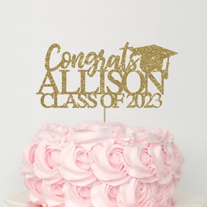 Graduation Cake Topper Grad Cap Cake Topper Personalized - Etsy