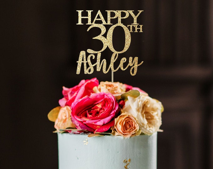 30 Cake Topper 30th Cake Topper 30th Birthday Party - Etsy