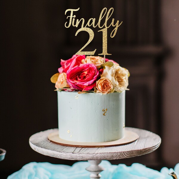 21 Cake Topper - Etsy