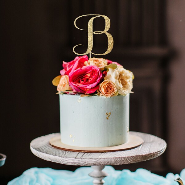 Monogram Cake Topper - Etsy