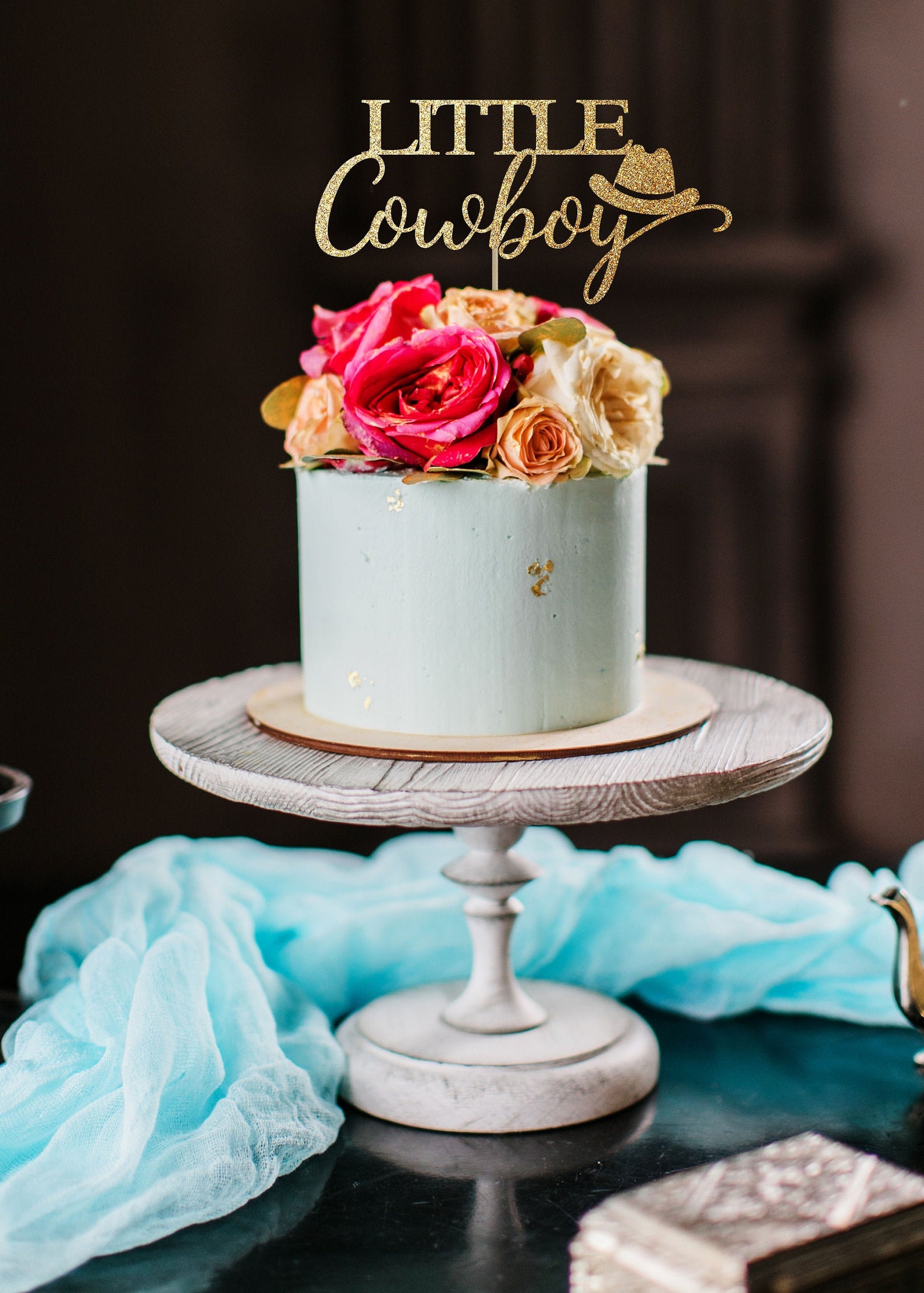 Little Cowboy Cake Topper Cowboy Birthday Cake Topper Rodeo | Etsy